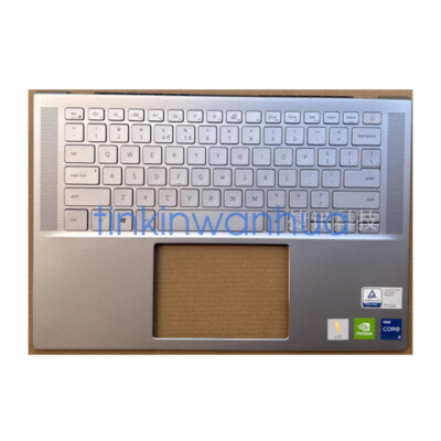 FOR Dell Inspiron 7400 7401 Palmrest Laptop Keyboard with Backlit Upper ...