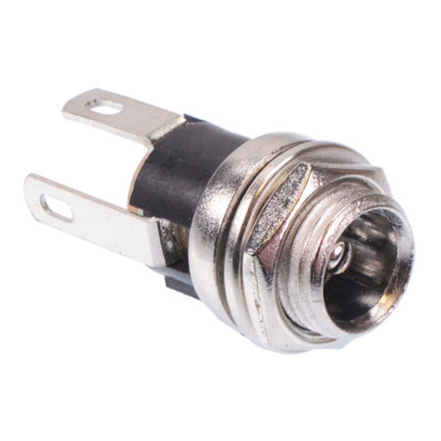 2.1mm x 5.5mm Metal Round Panel Mount Female Socket DC Connector Jack ...