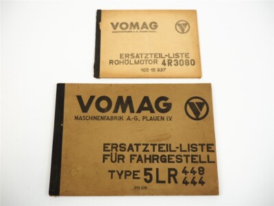 Vomag 5LR 444 448 LKW mit 4R3080 Motor Ersatzteilliste ca. 1940 z.B ...