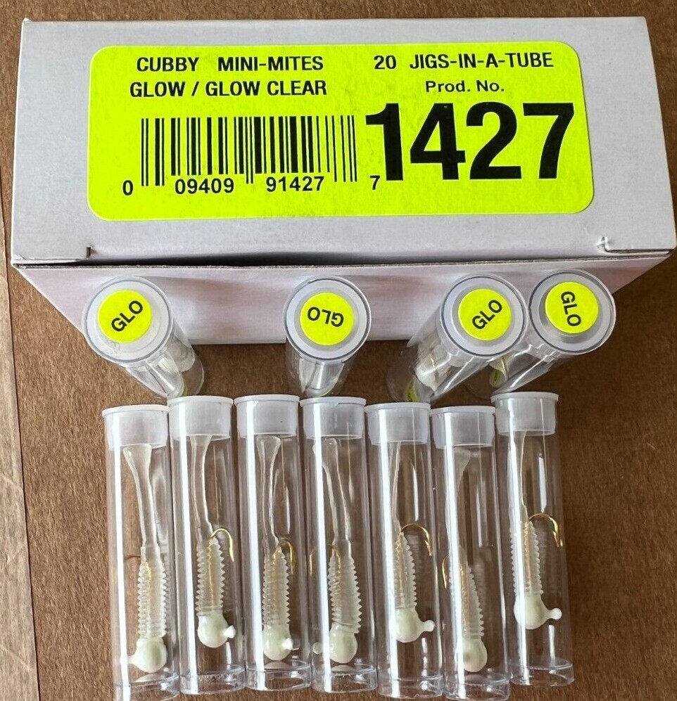 NEW CUBBY MIni-Mite 1/32oz Jig 20PK REFILL Glow/Glow Clear 1427 | eBay