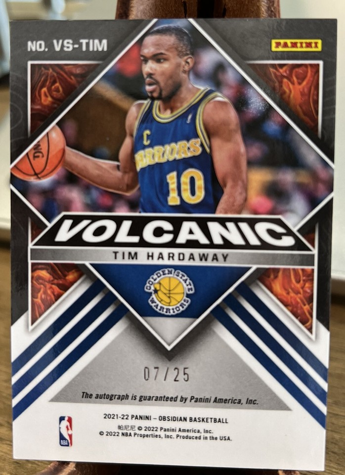 2021-22 OBSIDIAN TIM HARDAWAY SR 19/25 VOLCANIC AUTO WARRIORS SP | eBay