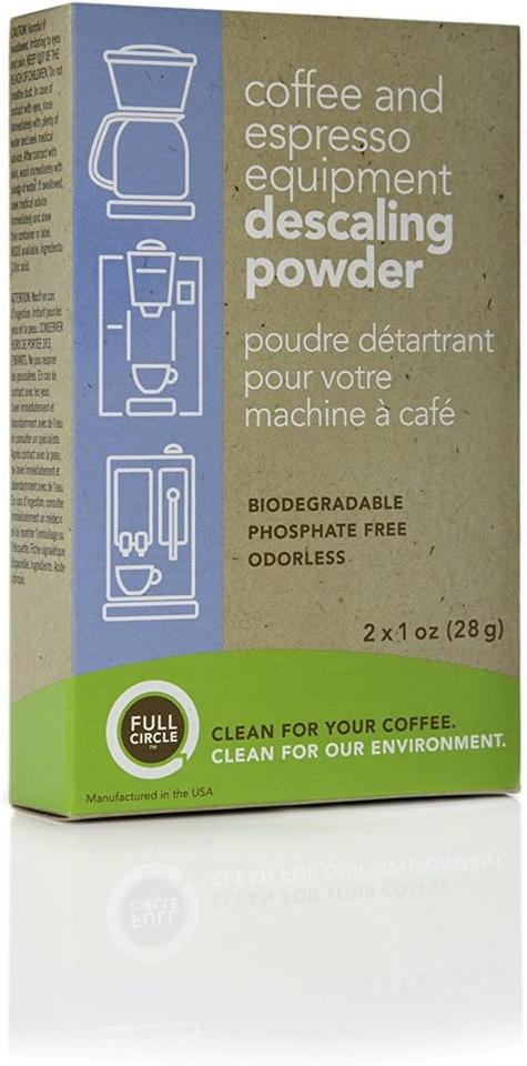 Full Circle Espresso Machine Descaling Powder - 2 Packets for All ...