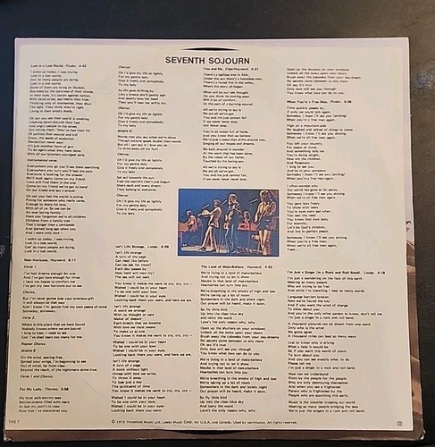 The Moody Blues Seventh Sojourn, THS-7 (1972, Vinyl LP), 11772 TH ...