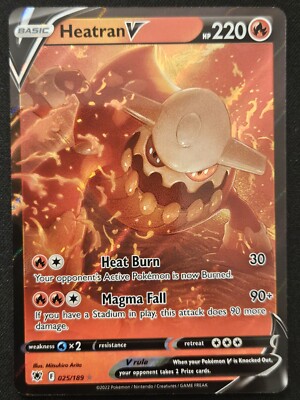 Heatran V 025/189 SWSH Astral Radiance Ultra Rare Holo Pokémon ...