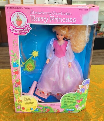 BERRY-RARE 1985 Strawberry Shortcake Berrykin Berry Princess 8" Doll ...