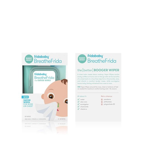 Fridababy | BreatheFrida | Vapor Wipes | for Nose or Chest | 30 wipes ...