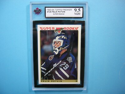 1993/94 TOPPS PREMIER NHL HOCKEY CARD #126 FELIX POTVIN ROOKIE RC KSA 9 ...