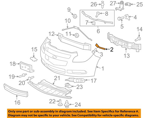 GM OEM 08-12 Malibu Bumper Components-Retainer Plate 25925961 | eBay