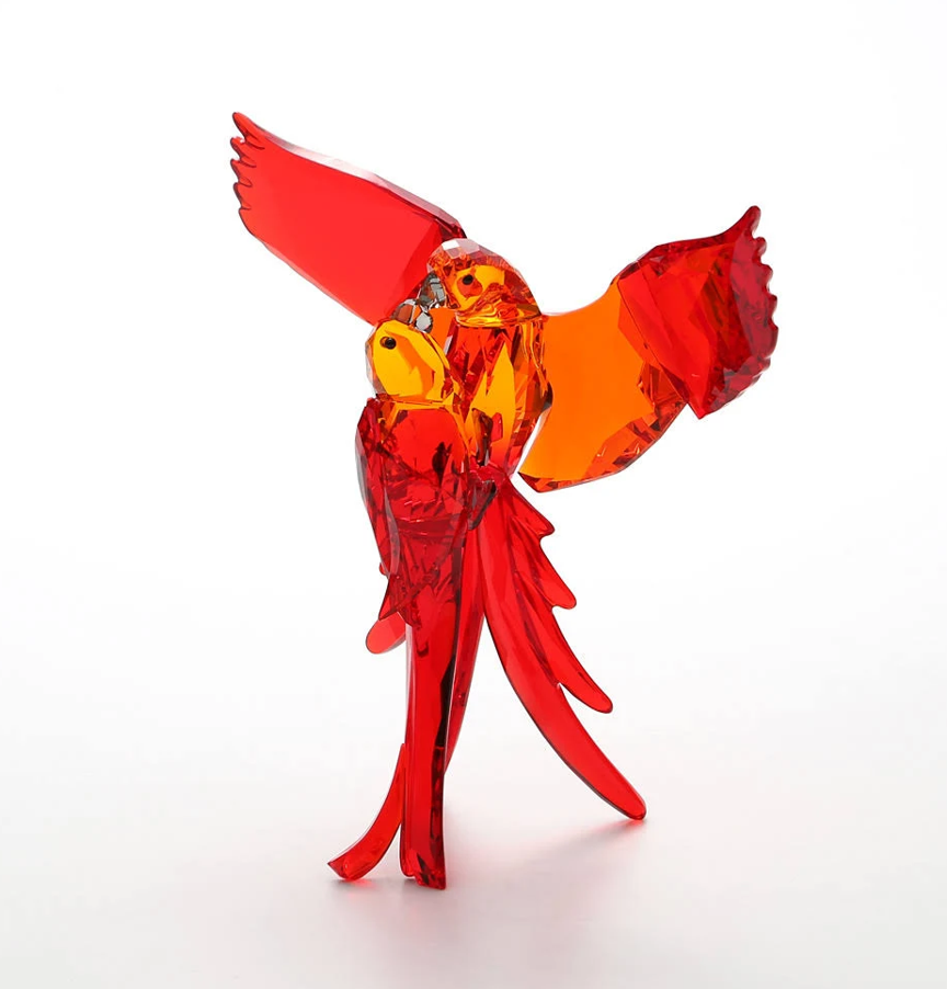 Swarovski Crystal Paradise Parrots Red 5136809 Figurine w/Box Height: 6 ...
