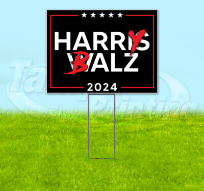 HARRY BALZ TRUMP 2024 MAGA FJB HARRIS 18x24 Yard Sign Snipe Election ...