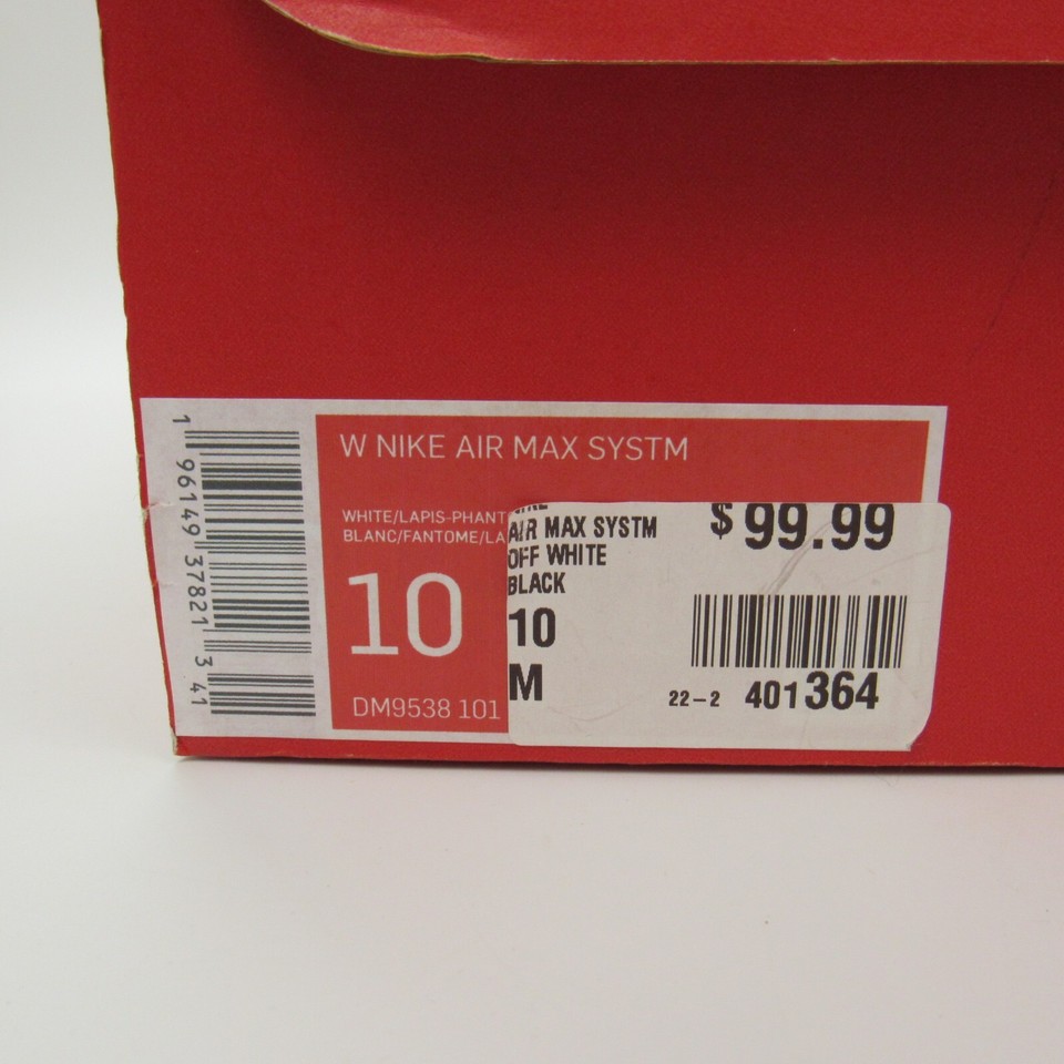 Nike Air Max System SYSTM Women's 10 Off White Sneakers Shoes DM9538 ...