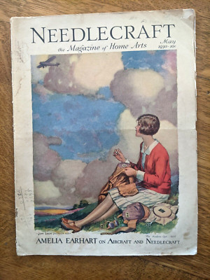 💎 NEEDLECRAFT MAGAZINE May 1930 Amelia Earhart Cover Art 💎 | eBay