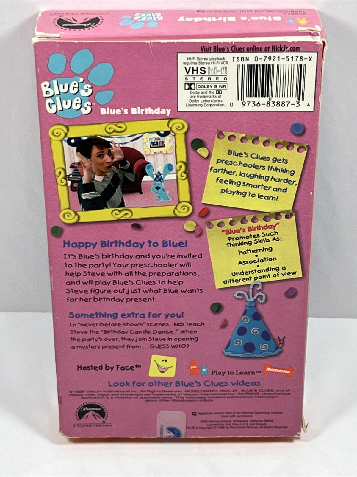 Blue's Clues : Blue's Birthday VHS 1998 | Grelly USA