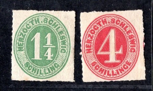 GERMANY 1864 SCHLESWIG-HOLSTEIN SCOTT #8-9 MINT HINGED | eBay