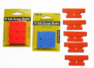 MINISCRAPER® Plastic Razor Blade Set, SAFE SCRAPE DOUBLE EDGED BLADES ...