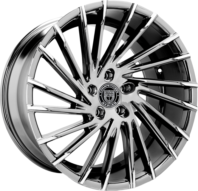(4) - 24" Lexani Wheels Wraith Gloss Black Rims CADILLAC GMC CHEVY ...