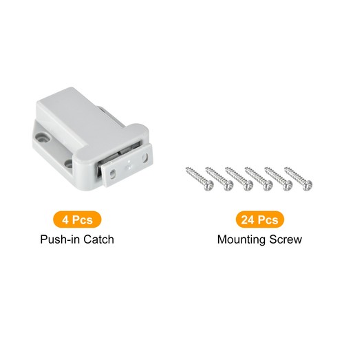 4 Set ABS Automatic Spring Loaded Push to Open Door Catch Touch Lock ...