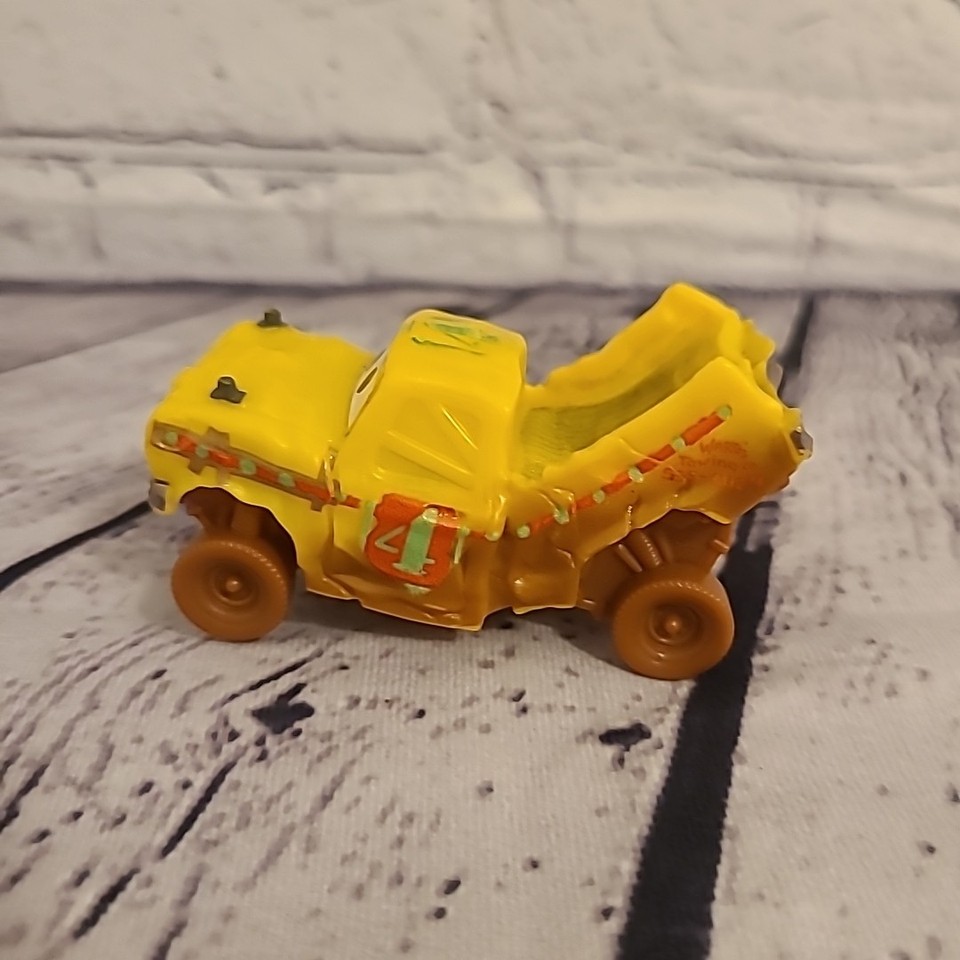 Disney Pixar Cars Taco Diecast Truck 2016 Mattel Yellow #4 Demolition ...