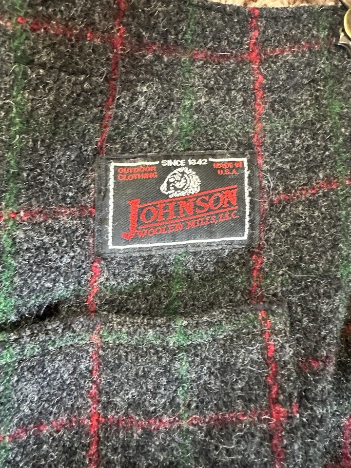 Johnson Woolen Mills Overalls Mens Medium Gray Vintage Wool Bib ...