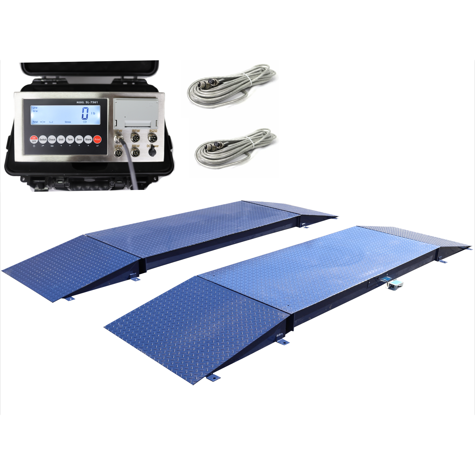 Heavy Duty 12' Truck Axle Scale 80,000 lbs capacity 2 Weight bridges ...