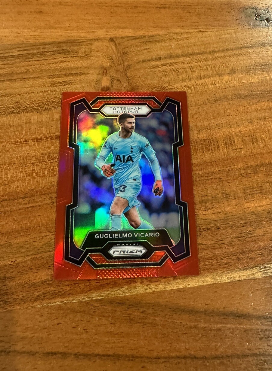 Guglielmo Vicario 2023-24 Panini Prizm Premier League EPL Red Prizm ...