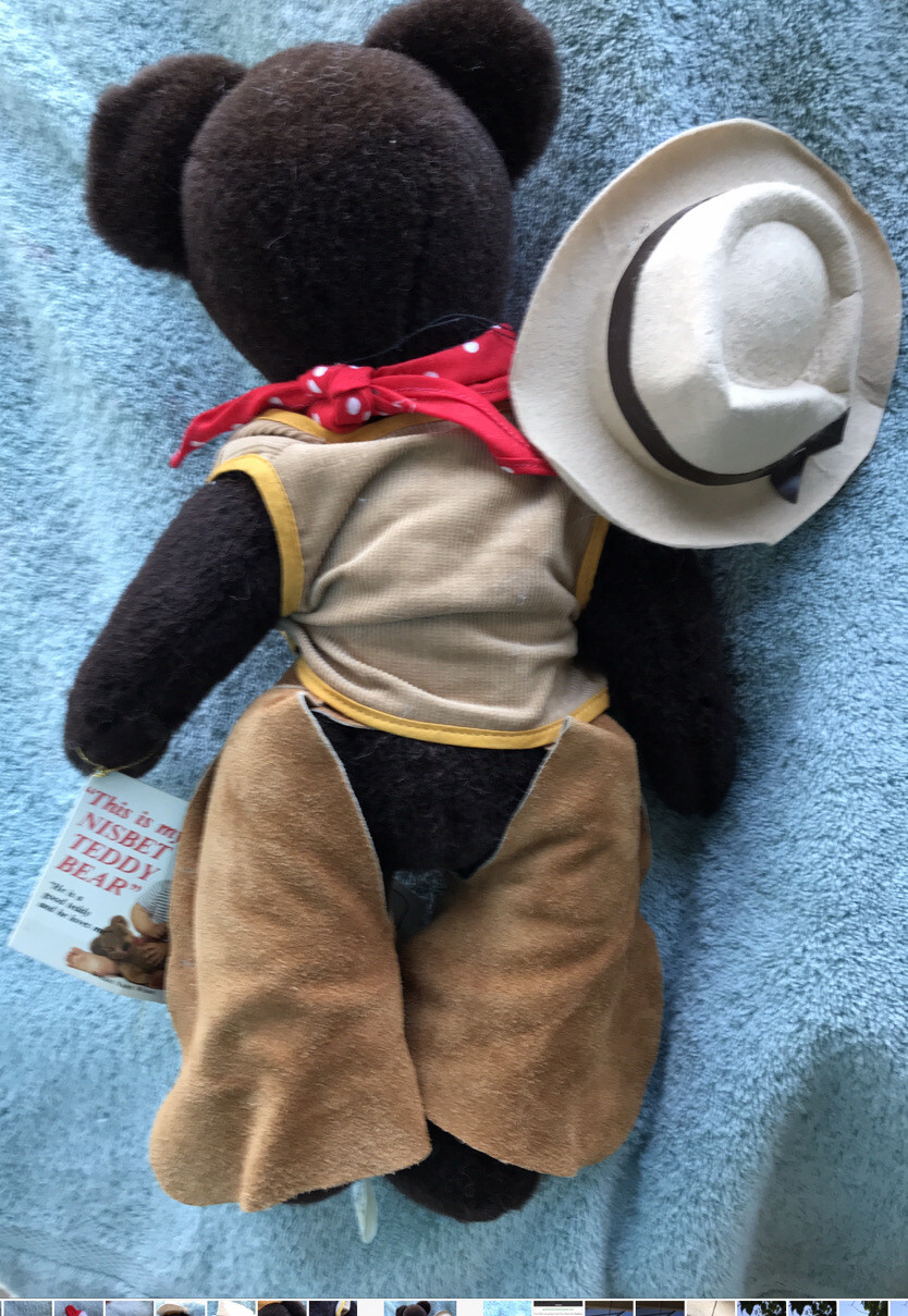 Nisbet Teddy Bear - Cowboy Bear - Alison Nesbit Signed - Rusty - 1981 ...