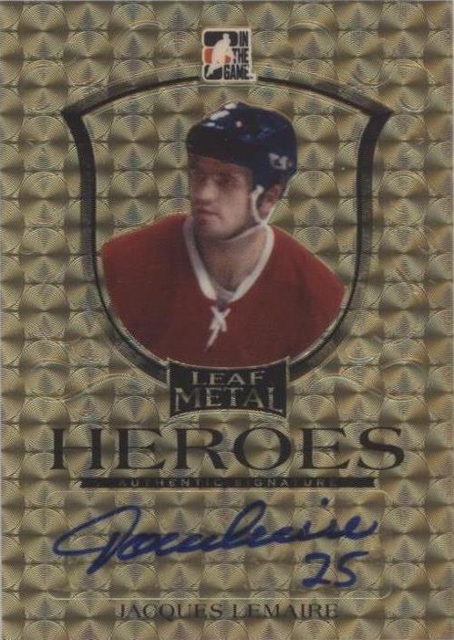 2014-15 In The Game Leaf Metal - Heroes Jacques Lemaire #MH-JL1 Gold ...