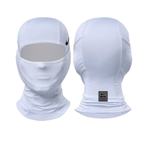 Nike Pro Hyperwarm Hood Therma Fit Unisex White Black Ski Mask Football ...