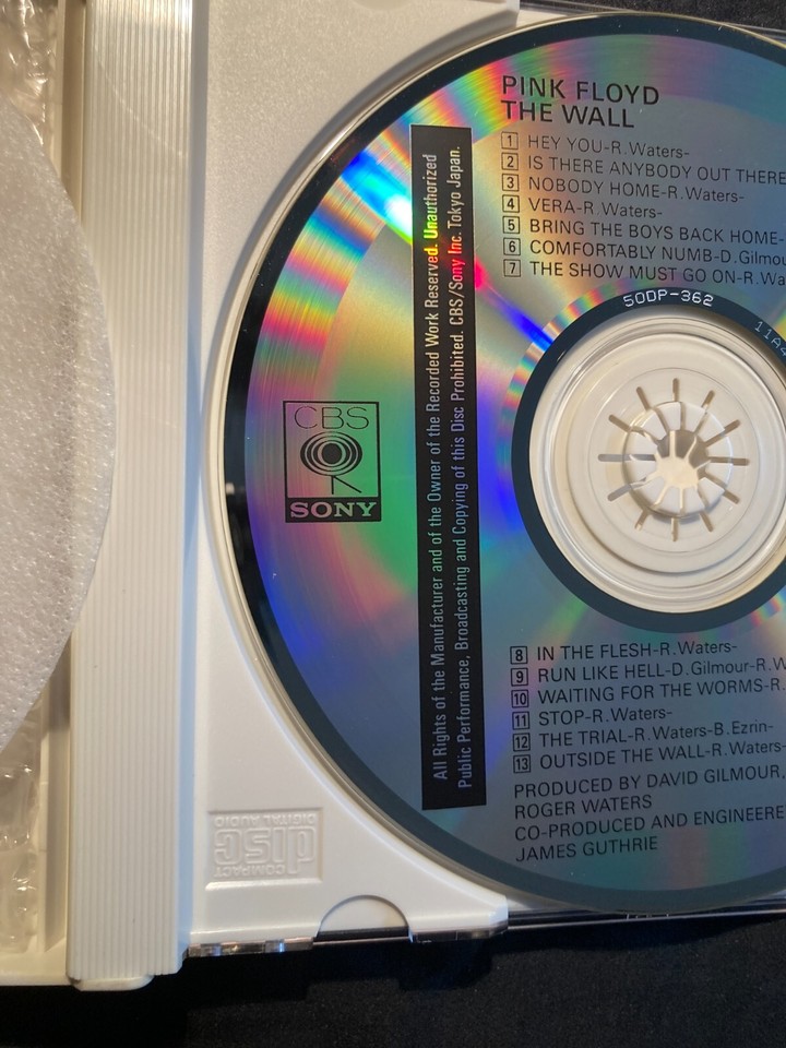 2 CD SET- PINK FLOYD - THE WALL - 50DP 361-2 MATRIX DISC 1 - 11, DISC 2 ...