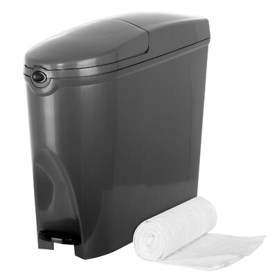 Sani Bin Set | 20L Grey Pedal Bin + 100 Liner Bags | Sani Waste | eBay UK