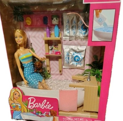 NEW Mattel Barbie Fizzy Bath Doll and Accessories Playset | eBay