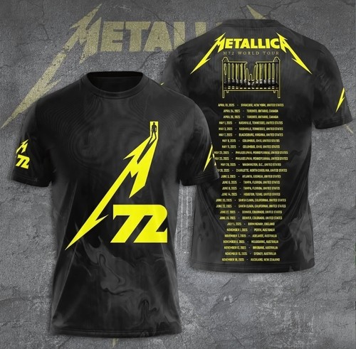 Metallica M72 World Tour 2025 Unisex Shirt | eBay
