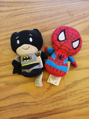 Hallmark Itty Bitty Batman & Spiderman 4.5 Inch Plush Toy Lot Of 2 | eBay