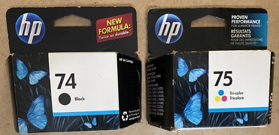 GENUINE NEW HP 74/75 (CB335WN/CB337WN) Ink Cartridge 2-Pack-Expired | eBay