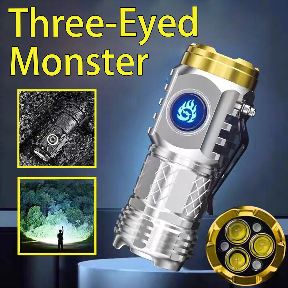 Three-Eyed Monster Mini Flashlight, LED Flashlights High Lumens ...