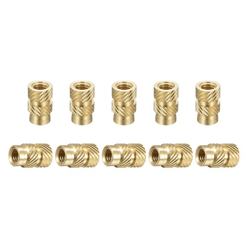 M3x8mmx5mm(IDxLxOD) Knurled Insert Nuts - 100 Pack - Good for Plastic ...
