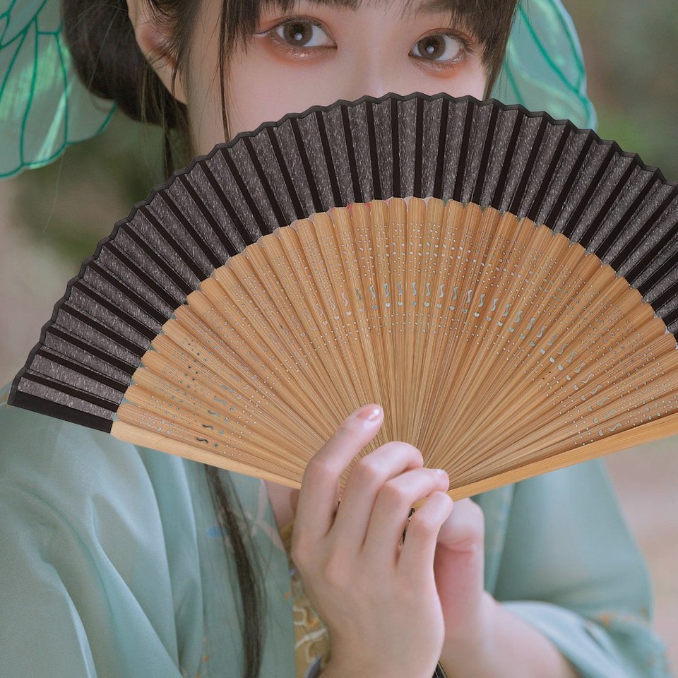 Folding Hand Fans Japanese Vintage Bamboo Hand Held Fan Prop Dance ...