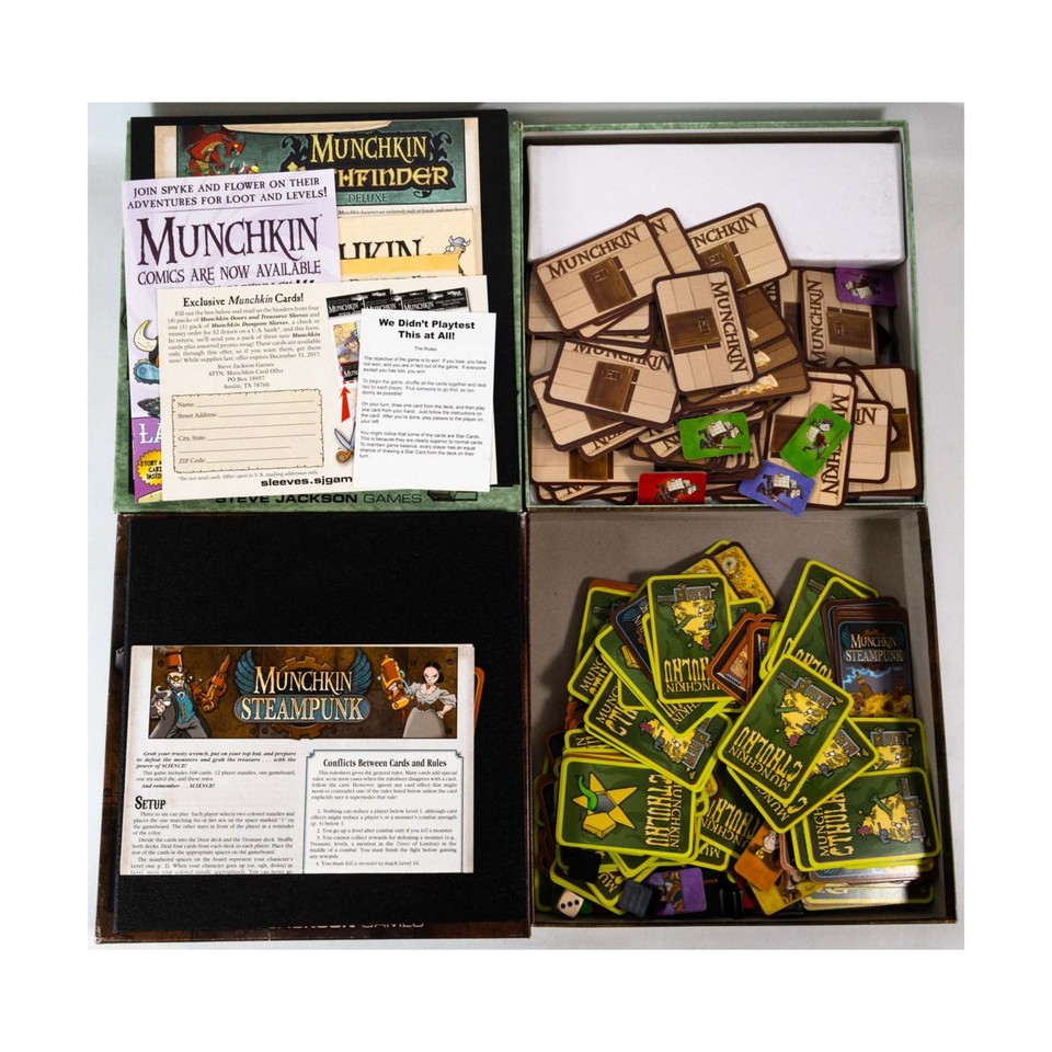 SJG Board Games Munchkin Collection #63 - 4 Base Sets! VG+/NM | eBay