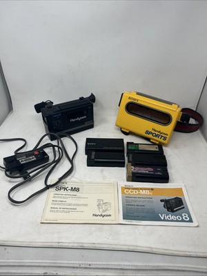 Vintage Sony Video 8 HandyCam CCD-M8u Black 8mm Video Camera Recorder ...
