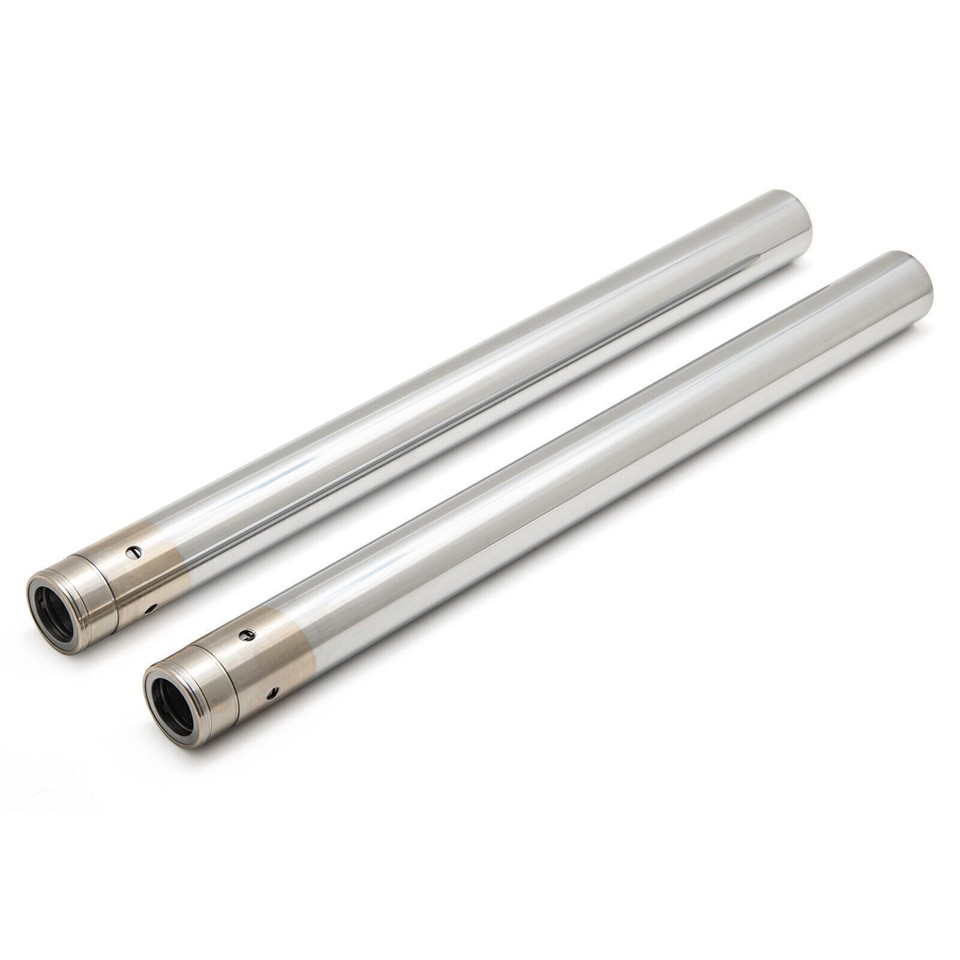 Chrome Silver 49mm 23 7/8" Fork Tubes for Harley Softail Fat Boy FLFBS ...