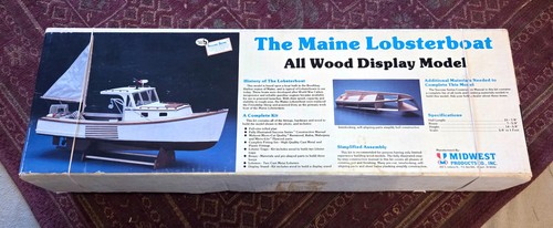 MIDWEST PRODUCTS MAINE LOBSTERBOAT WOOD DISPLAY MODEL KIT #953 | eBay
