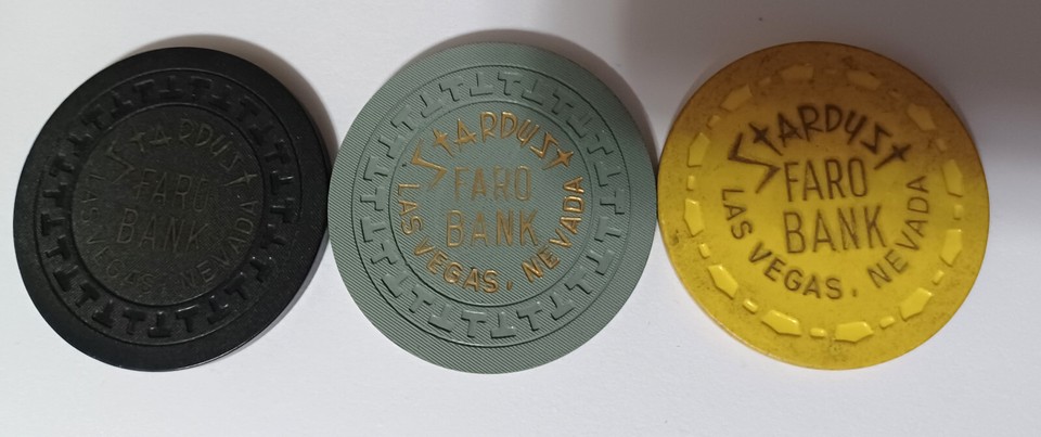 (3) Stardust Faro Bank Chips-Las Vegas Nevada | eBay