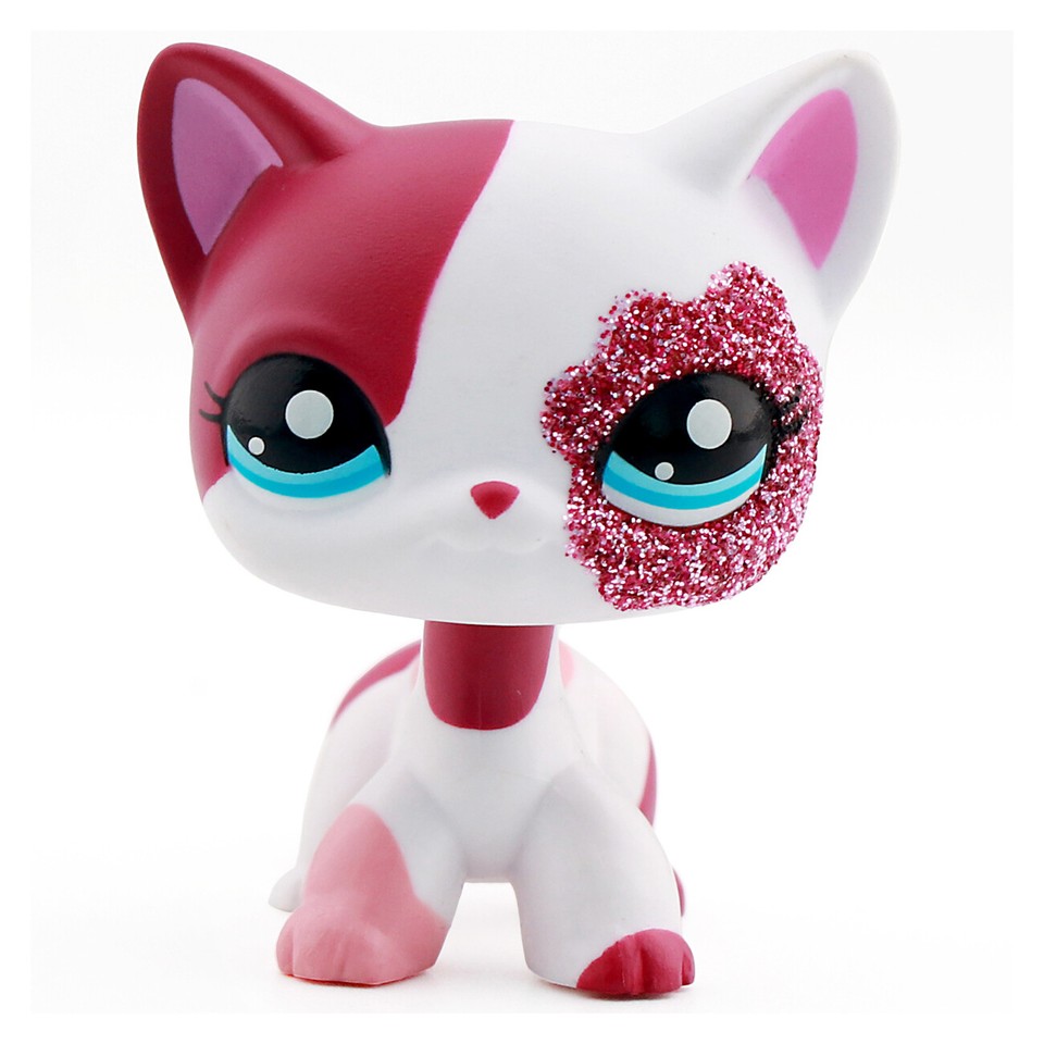LPS Mini Pet Toy Figure Pink Shorthair Cat 2291 Bobble Head Magnet ...