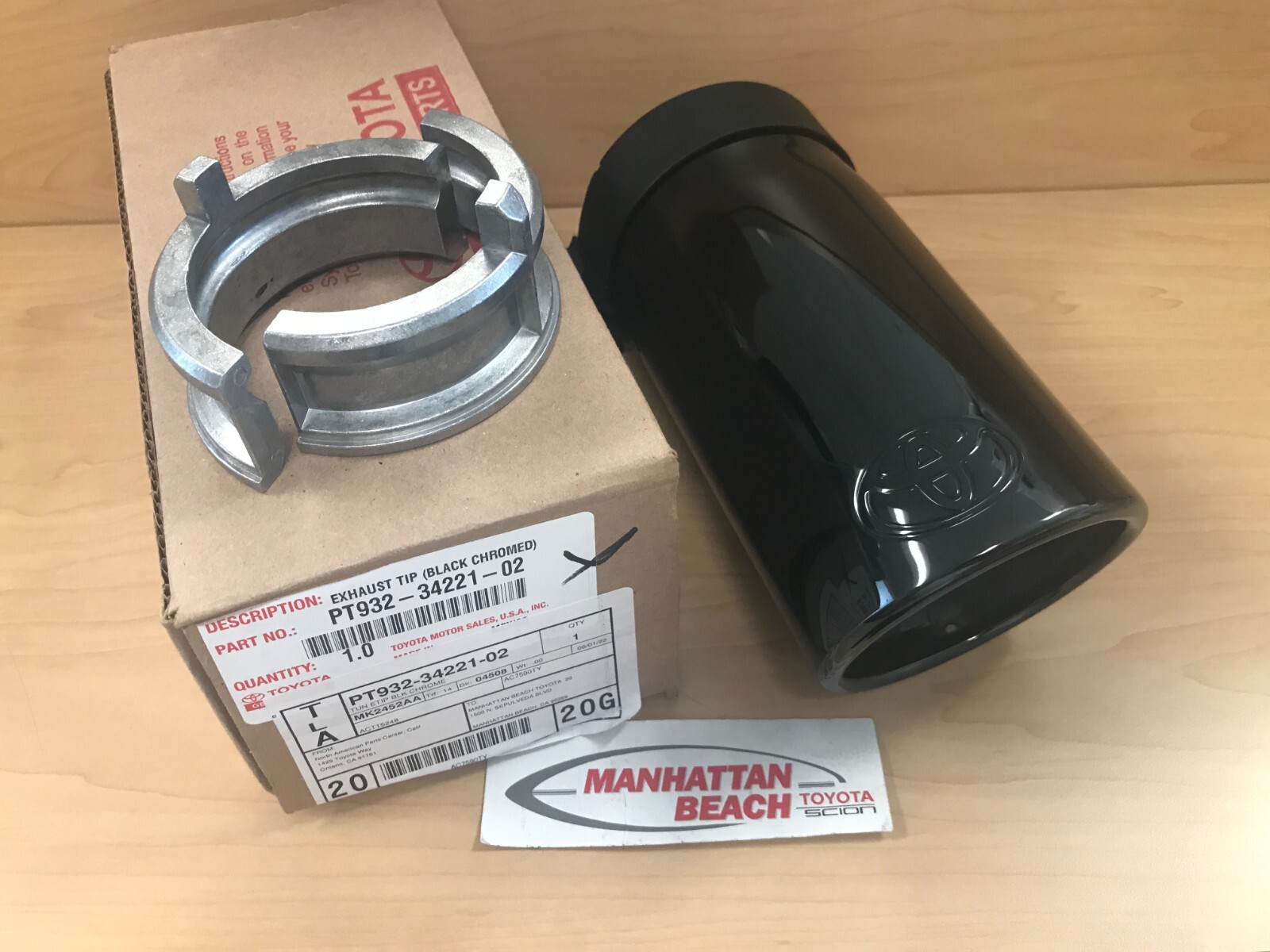 22-25 Tundra BLACK Chrome Exhaust Tip Genuine Toyota Accessory PT932 ...