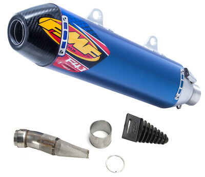 FMF Factory 4.1 RCT Blue Anodized Titanium/Carbon Tip Exhaust Muffler ...