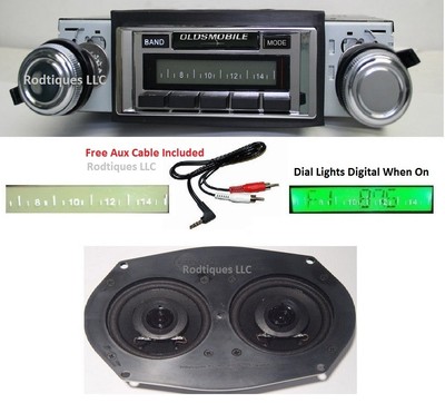 1973-1974 Cutlass/442 Radio + Dual Dash Speaker + FREE Aux Cable + 230 ...