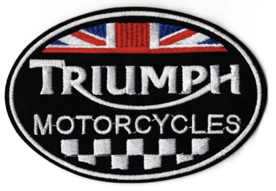 Embroidered Iron on patch Triumph Motorcycles Biker British Racing | eBay
