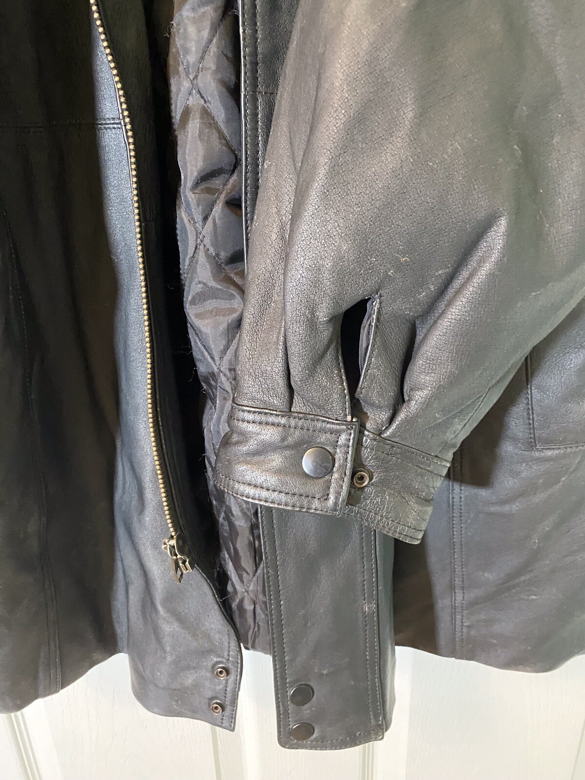 Charles Klein Men’s Genuine Leather Jacket Black Full… - Gem