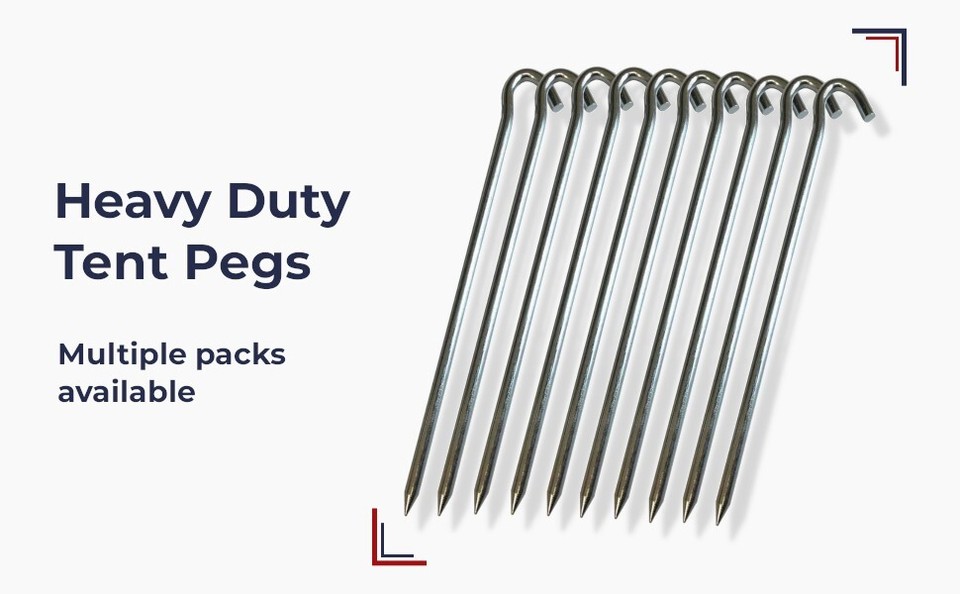 Tent Pegs - Metal Heavy Duty Tent Pegs Spikes, Ground Sheet Camping ...