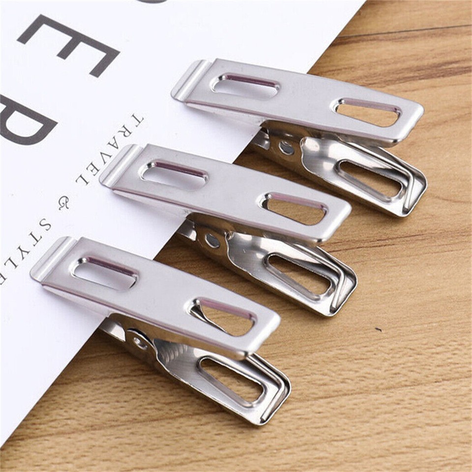 20 Clothes Pegs Extra Strong Wind Proof Stainless Steel Washing Line ...